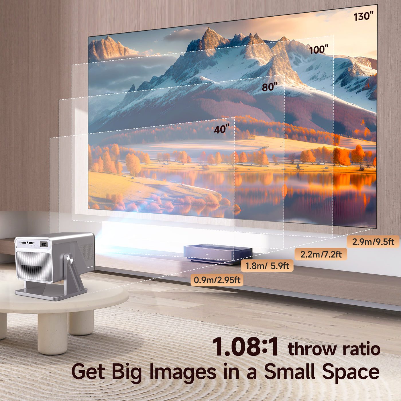 Magcubic 8K Support HD 1080P 1000ANSI X7 Projector With Android 14 5W